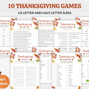 Thanksgiving Game Bundle Printable, Friendsgiving Games, Thanksgiving ...