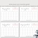 Printable Monthly Workout Calendar, Undated, Fitness Tracker, Workout ...