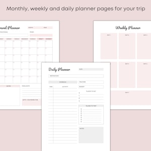 Travel Planner Printable, Trip Planner, Vacation Planner, Bucket List ...