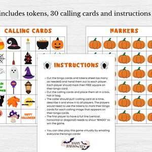 Halloween Bingo Cards Printable, Halloween Games, Halloween Party Game ...