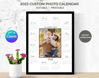 Canva Editable Calendar - Etsy