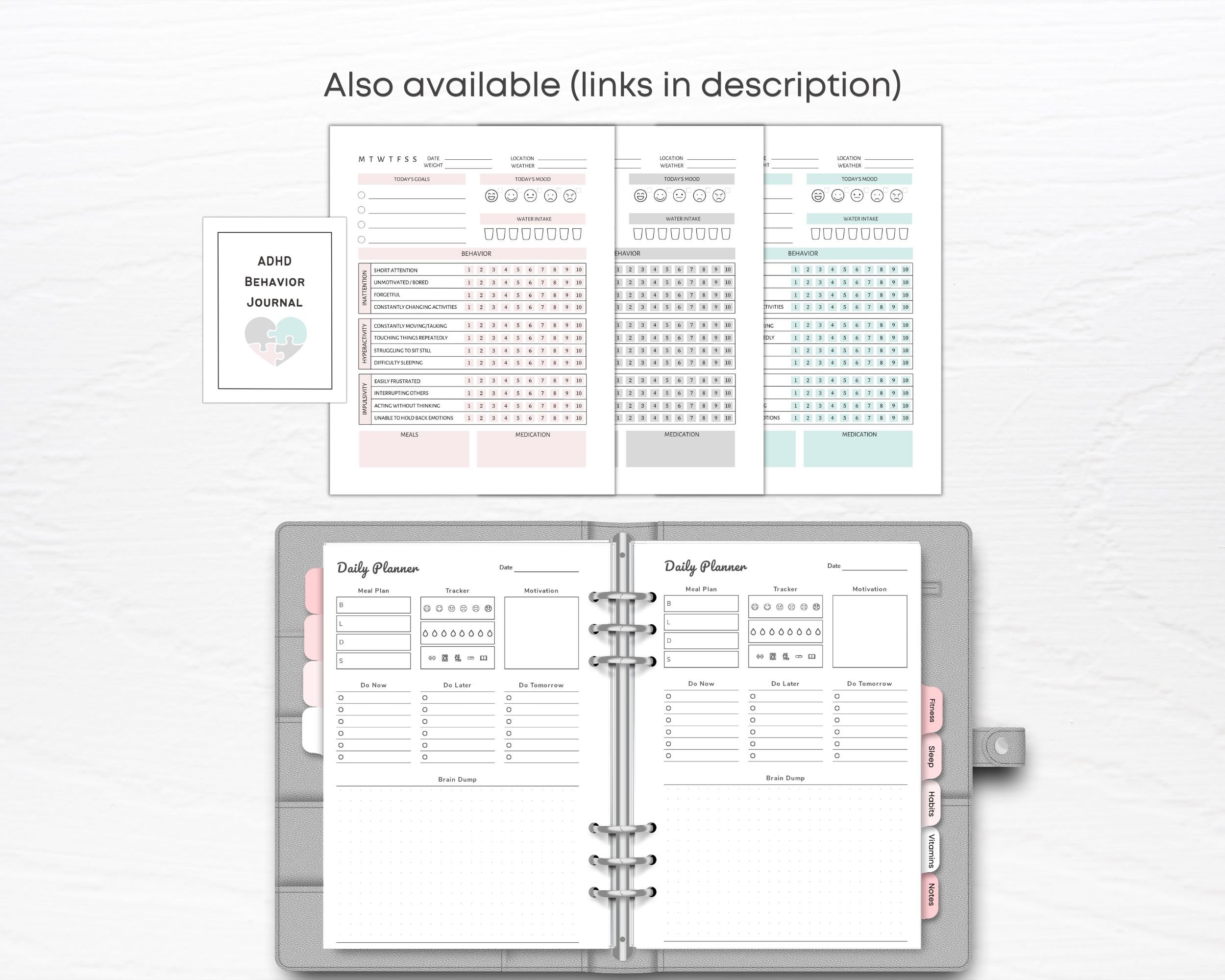 ADHD Behavior Tracker Printable Daily Behavior Tracker ADHD - Etsy Canada