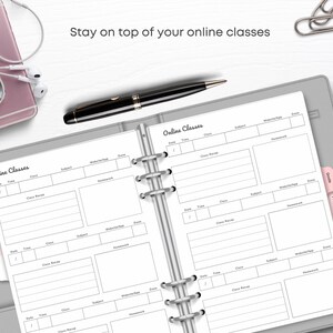 Online Classes Planner Printable, Online Classes Tracker, Assignment ...