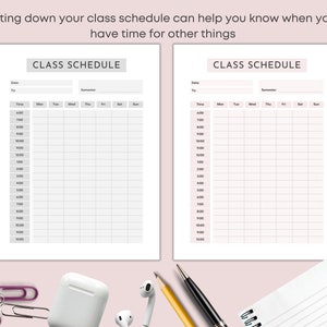 Student Planner Printable, Academic Planner, Class Schedule, 2023 ...