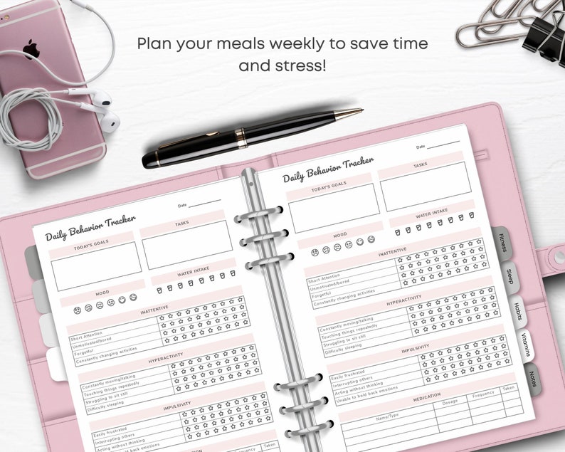 ADHD Behavior Tracker Printable Daily Behavior Tracker ADHD - Etsy