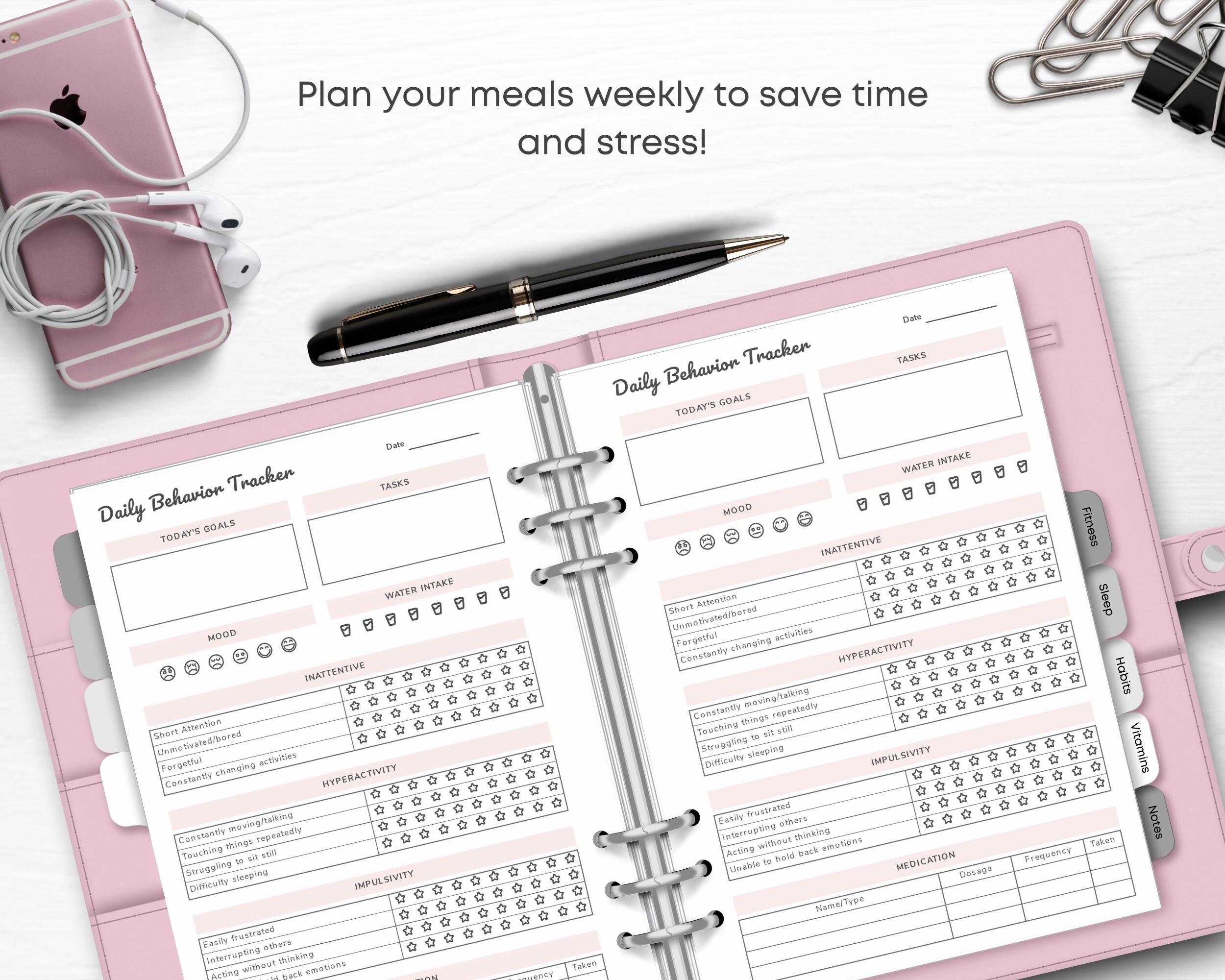 ADHD Behavior Tracker Printable Daily Behavior Tracker ADHD | Etsy Canada