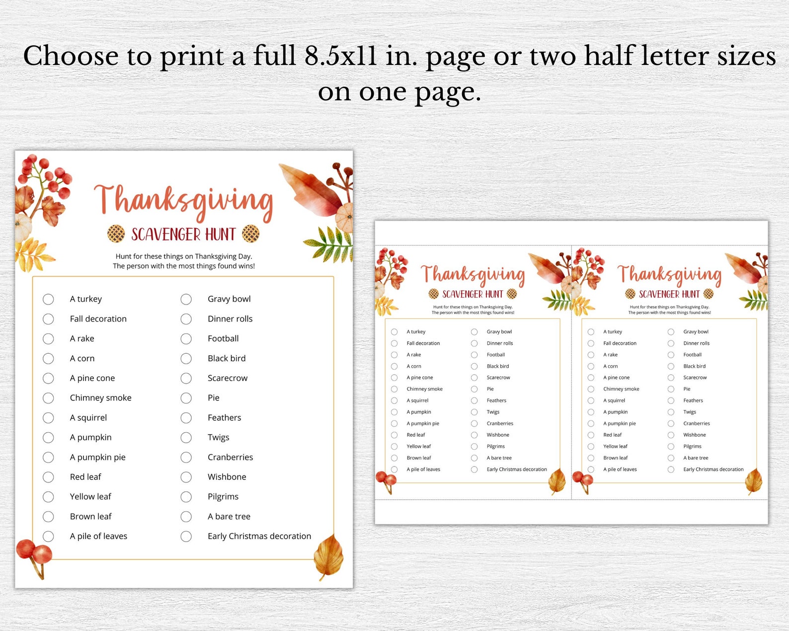 Thanksgiving Scavenger Hunt Printable, Scavenger Hunt, Thanksgiving ...