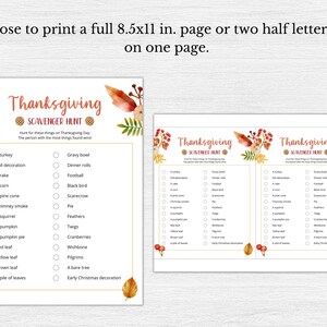 Thanksgiving Scavenger Hunt Printable, Scavenger Hunt, Thanksgiving ...