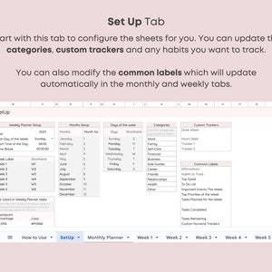 Ultimate Digital Planner Spreadsheet, Google Sheets, To-do List ...