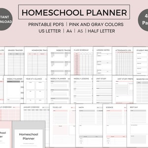 Homeschool Planner Printable, Academic Planner, Student Planner, Class ...