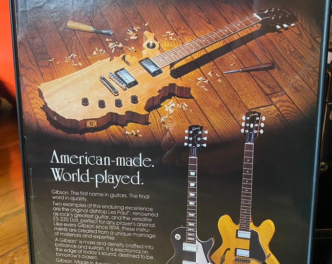 Gibson Guitars Vintage Music Magazine Ad Rare Framed - Etsy