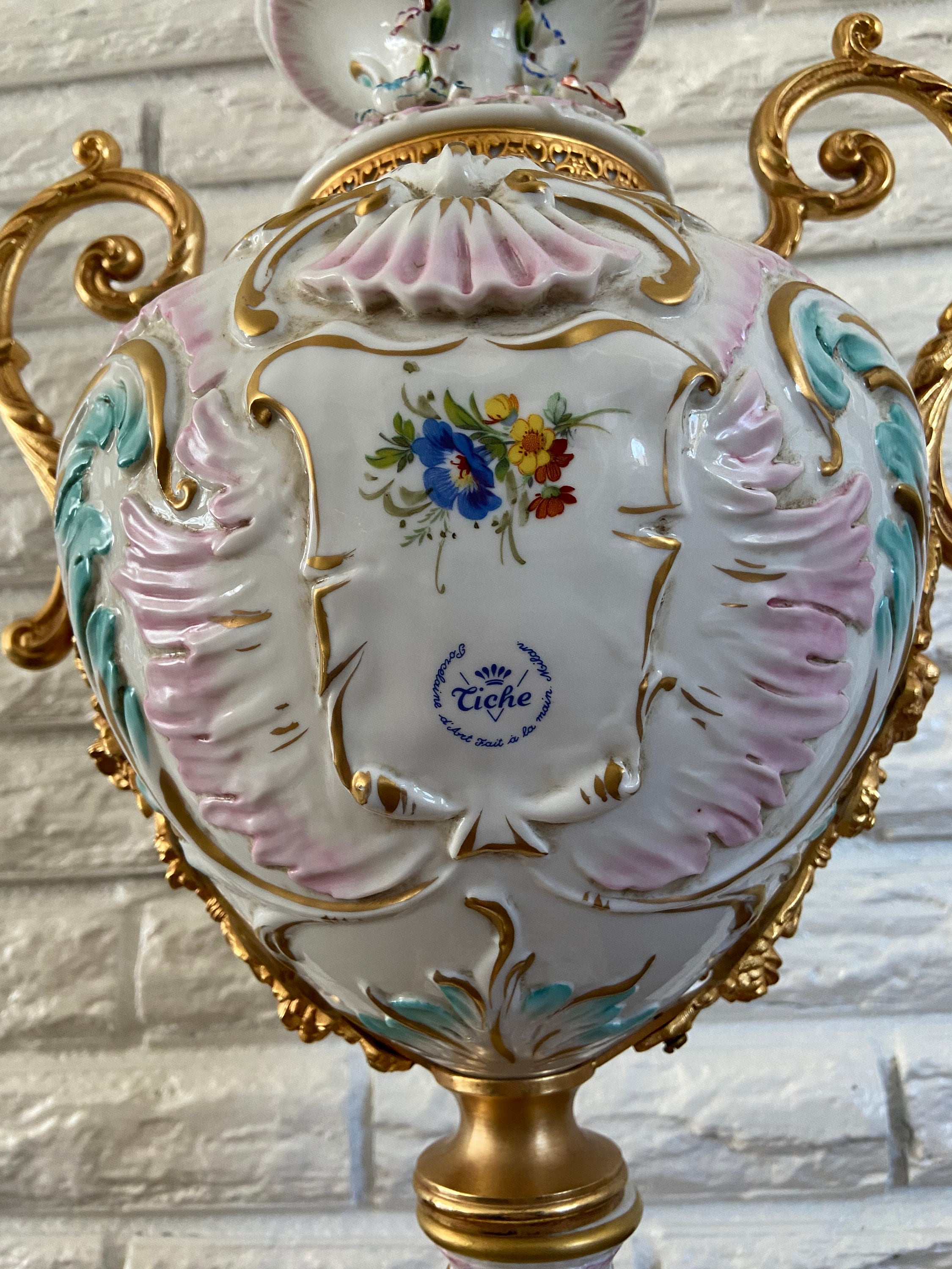 Tiche Italian Rare Porcelain Vase/urn - Etsy