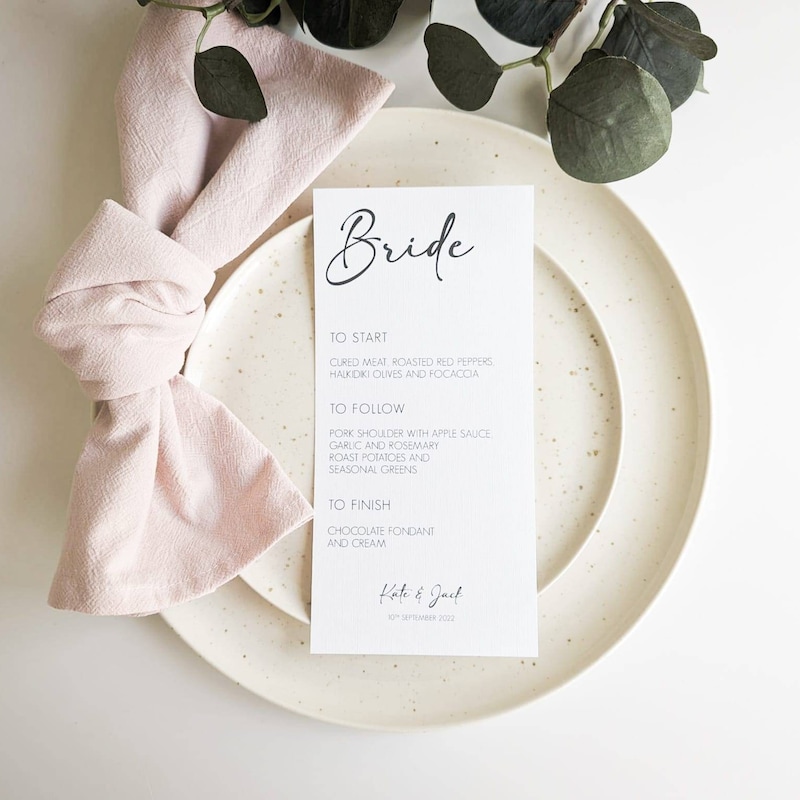 Menu Place Cards - Etsy