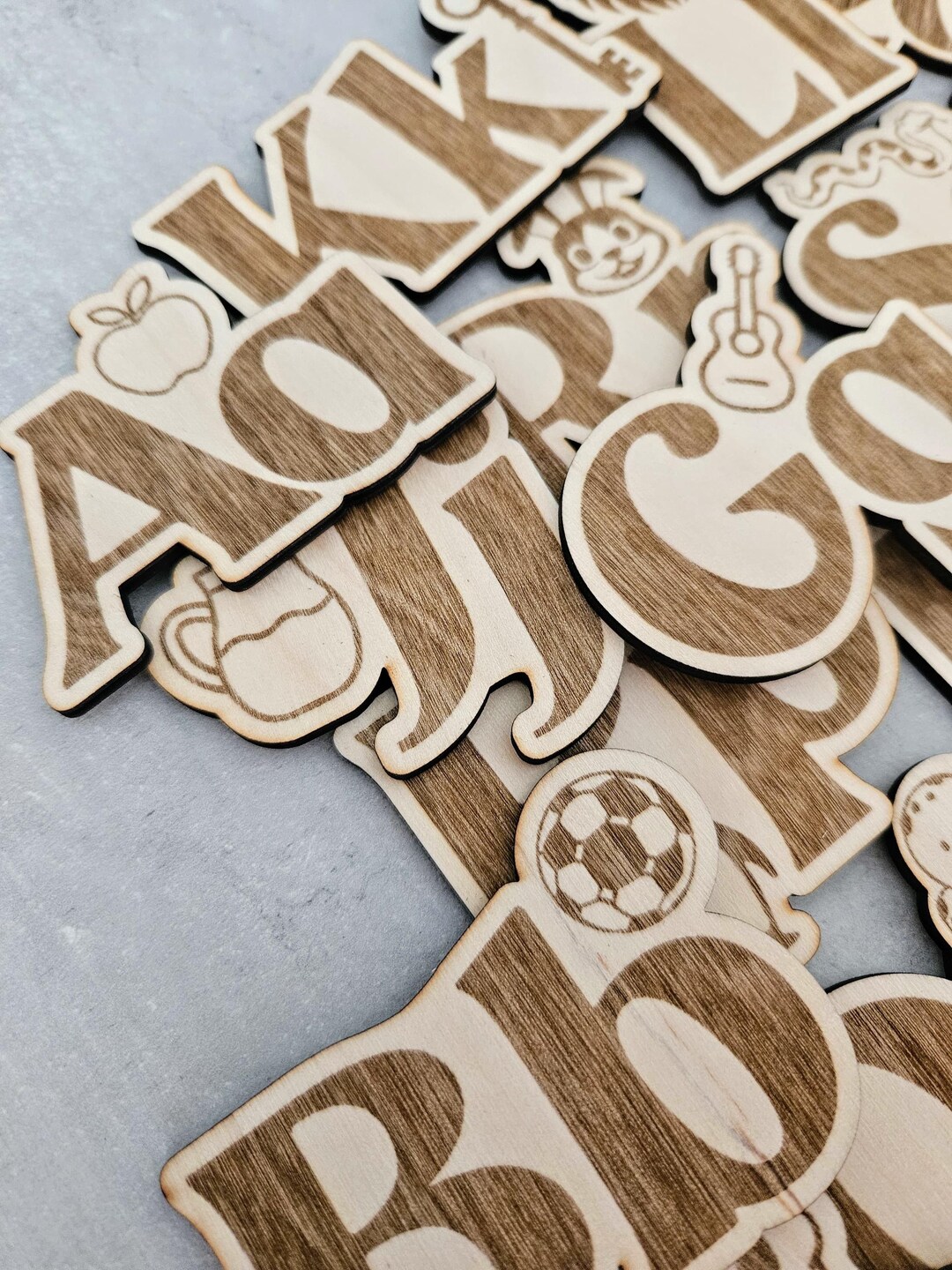 Alphabet Wooden ABC Fridge Magnets | Capital and Lower Case Letter ...