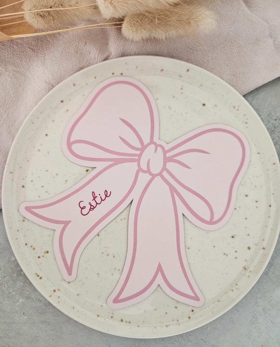 Bow Table Place Names | Party | Wedding | Card and Bow Name Tags ...