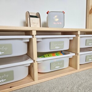 Custom Coloured Acrylic Storgage Labels | Toy Drawer Labels | Trofast ...