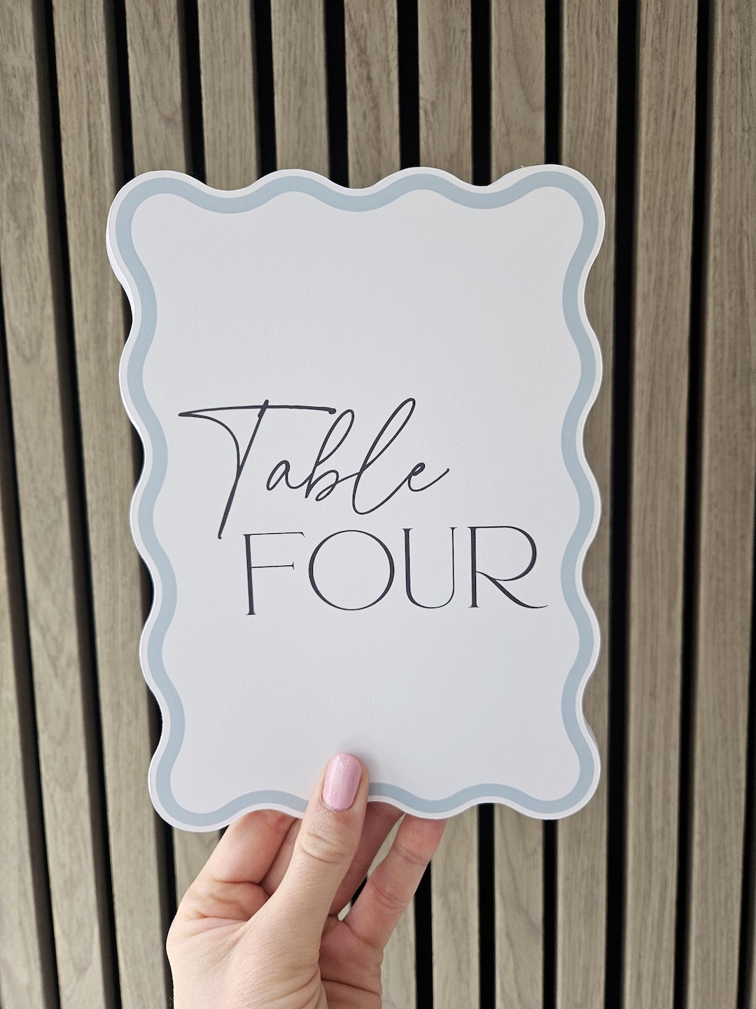 Wavy Wedding Table Numbers | Pastel Table Number Cards - Etsy