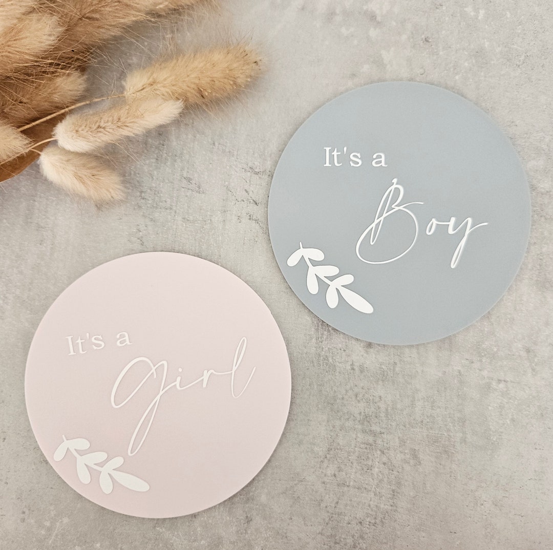 Baby Gender Announcement Plaque | Baby Gender Sign | It's a Girl | It's ...