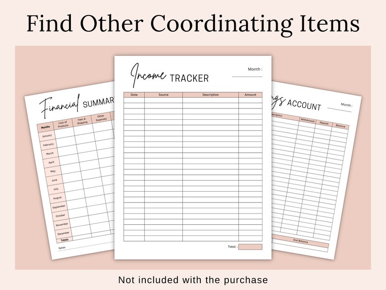 Canva Printable Monthly Profit Tracker Earning Organizer - Etsy