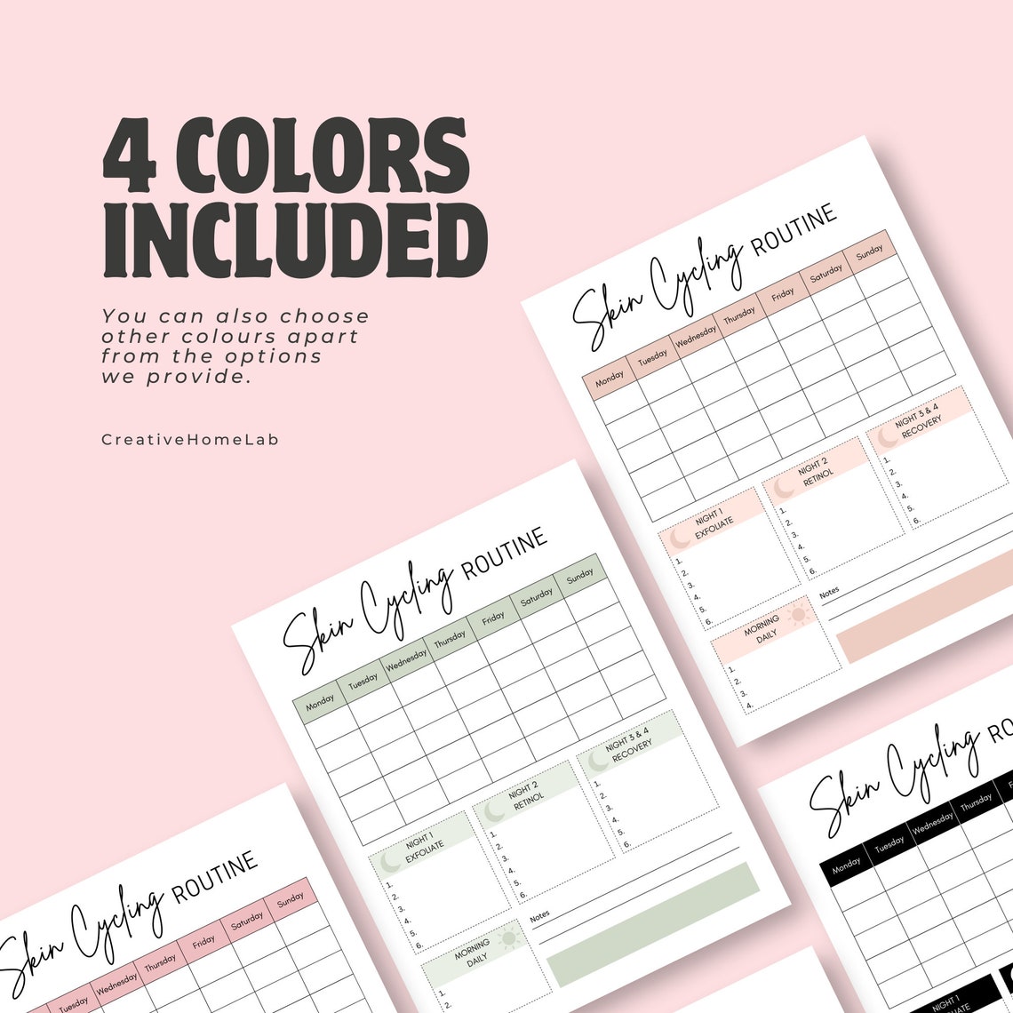 Canva Skin Cycling Routine Template, Skincare Routine Planner, Skin ... Canva Skin Cycling Routine Template, Skincare Routine Planner, Skin ...