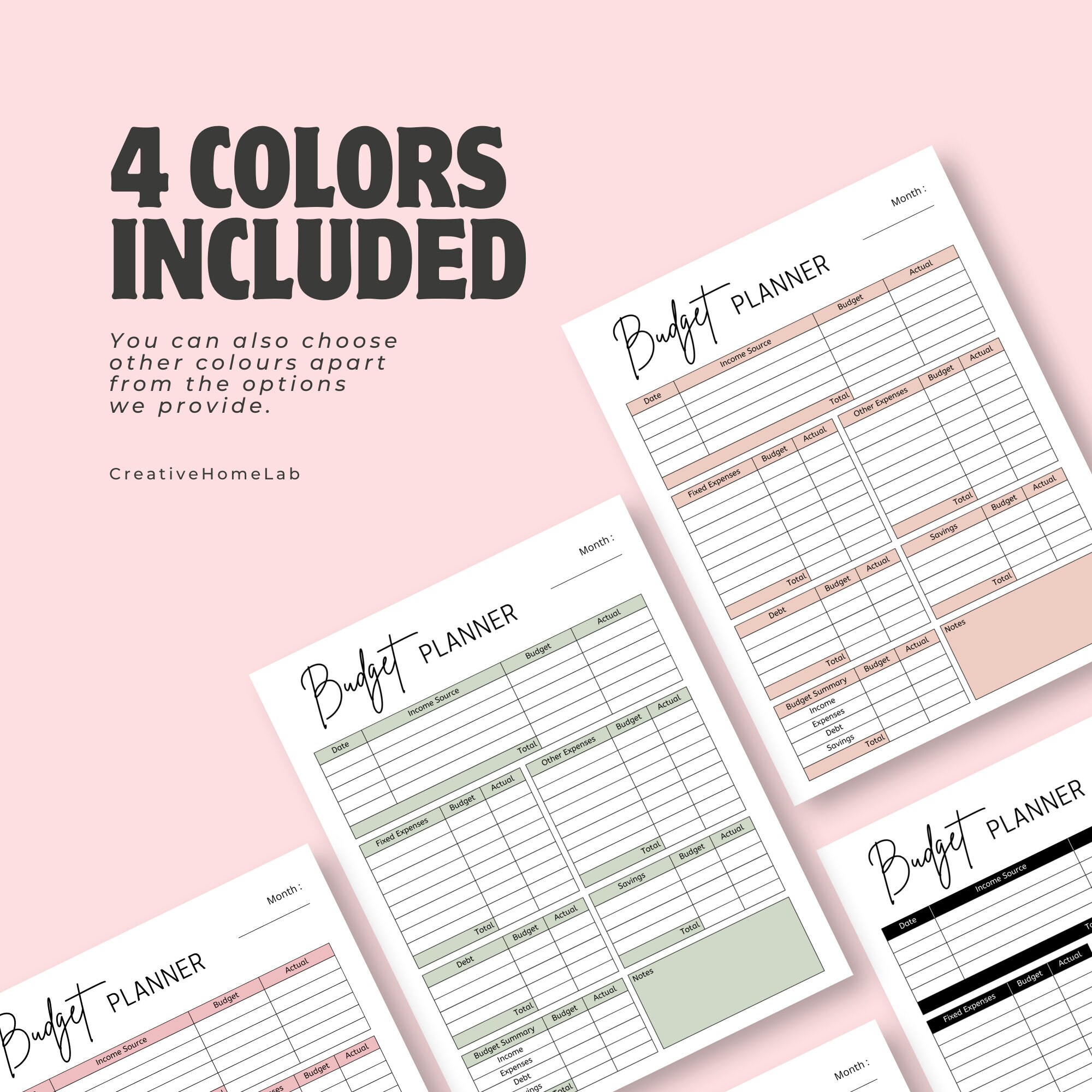 Canva Printable Budget Planner, Finance Planner Template, Monthly ...
