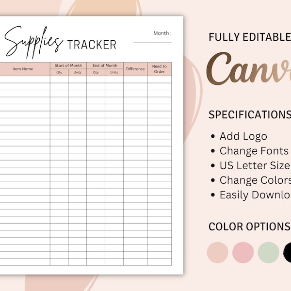 Supply Order Form - Etsy