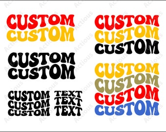 Custom Wavy Text Svg - Etsy