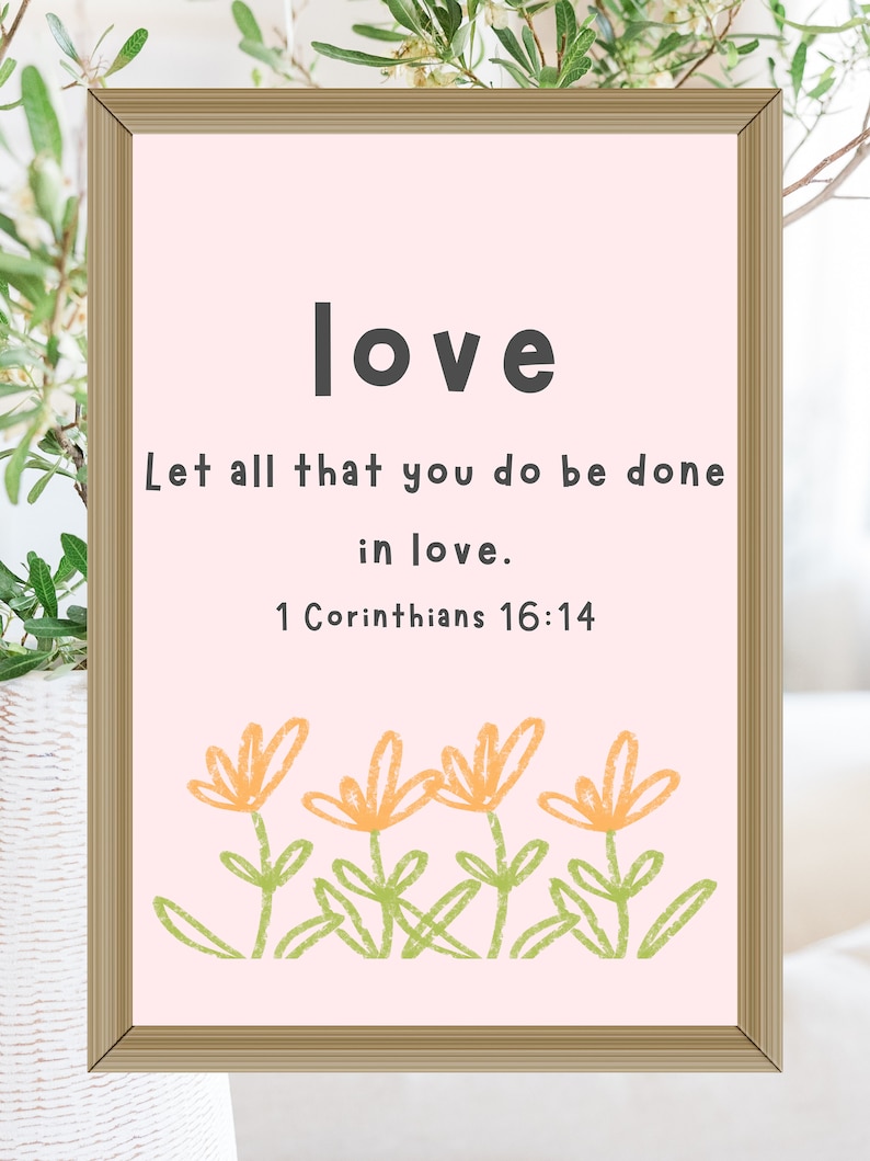 Fruit of the Spirit Bible Verse Posters - Etsy