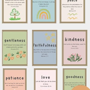 Fruit of the Spirit Bible Verse Posters - Etsy