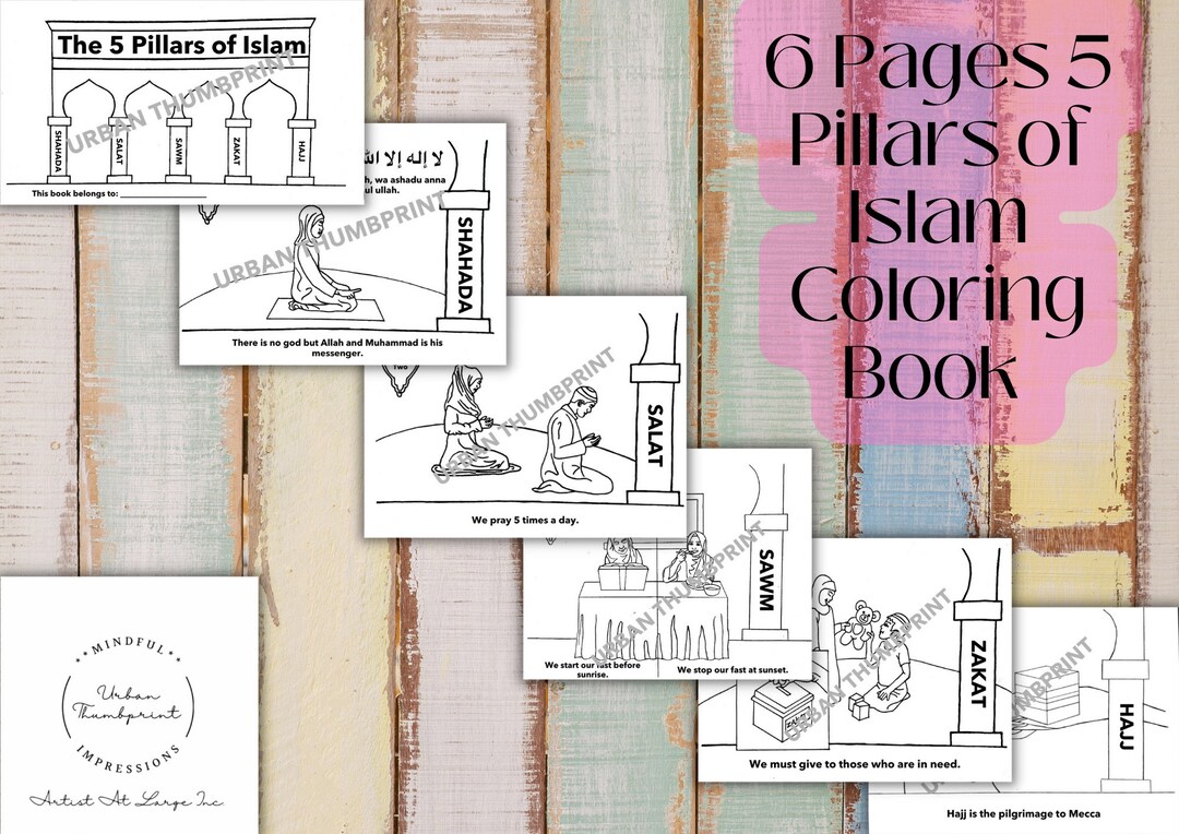 Islamic Girl Coloring Page Ramadan and Eid Activity Book the 5 Pillars ...