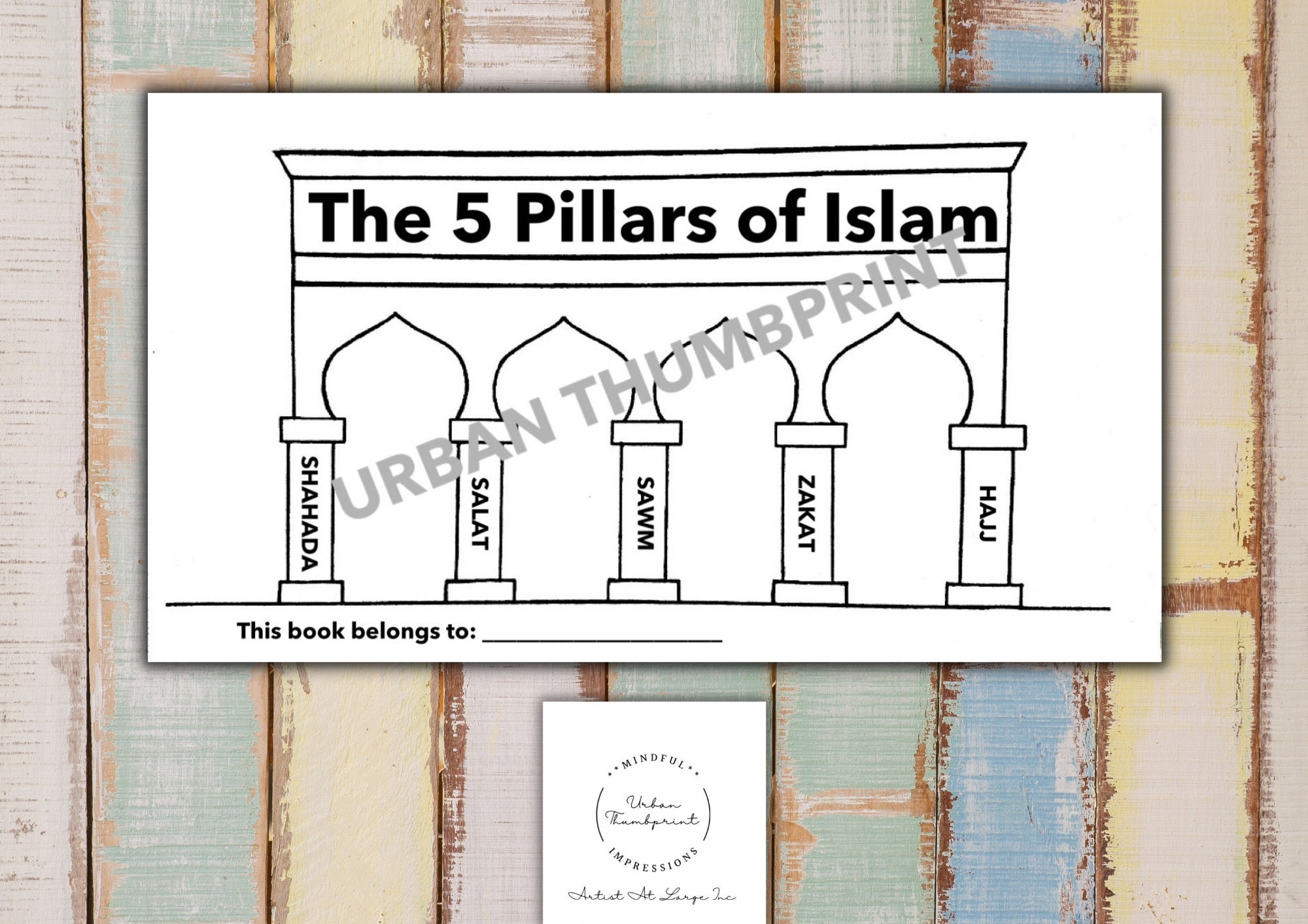 Islamic Girl Coloring Page Ramadan and Eid Activity Book the 5 Pillars ...