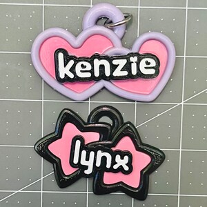 Custom Name Tag Charm, for Fursuit/therian/petplay Collar - Etsy