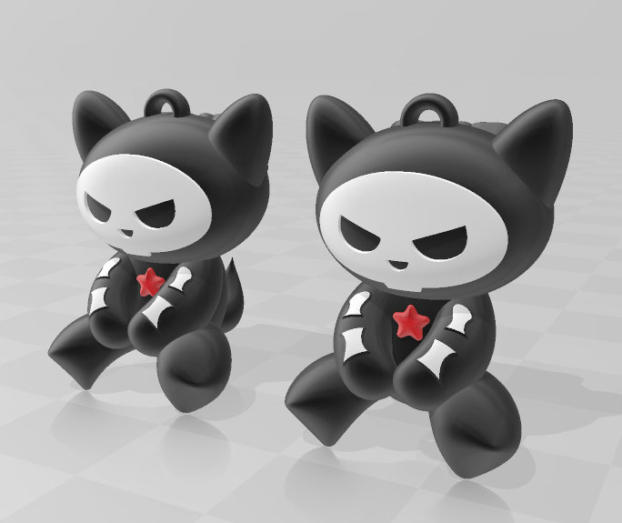 Made to Order: Skelanimals Kit the Cat angry Earrings - Etsy