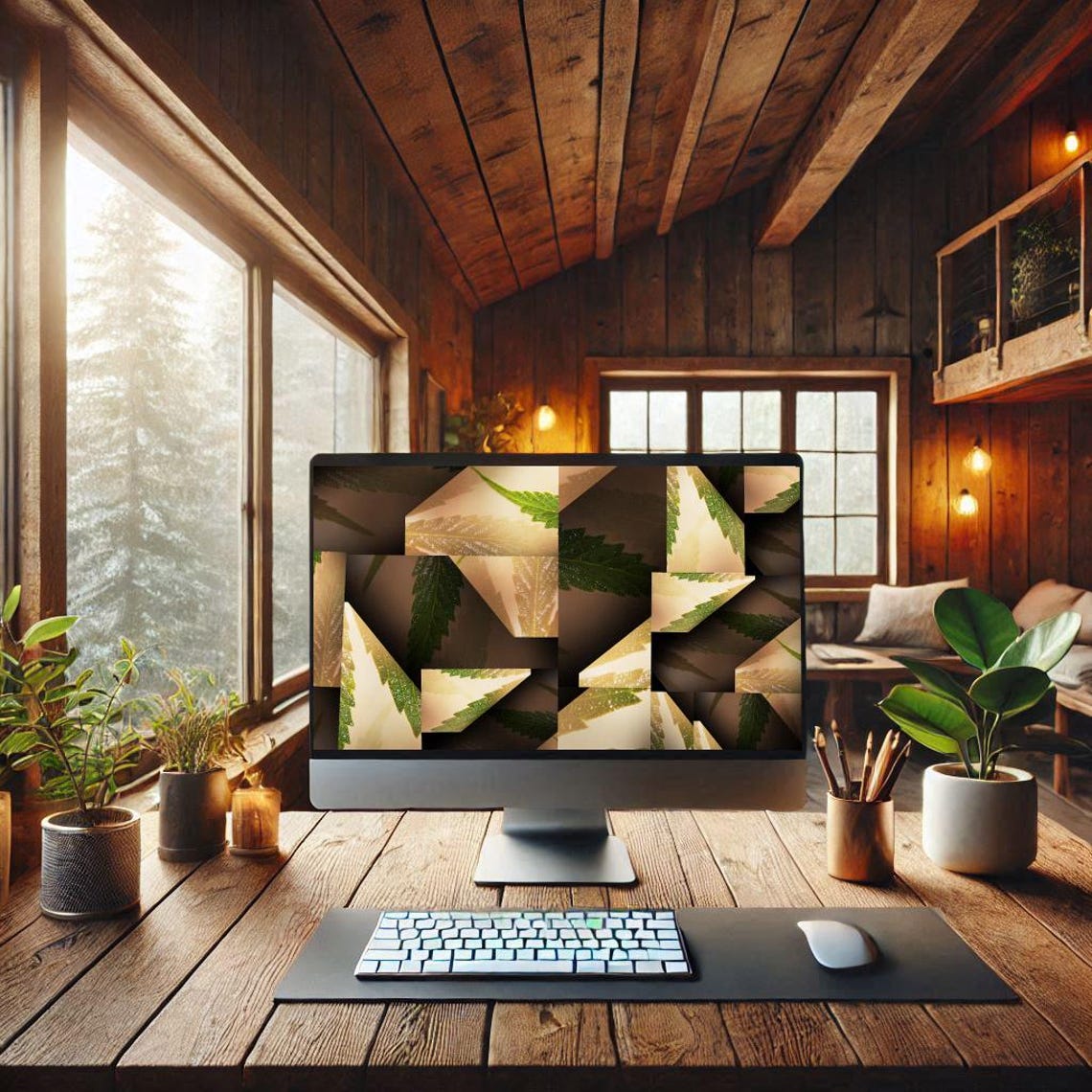 Abstract Marijuana Art for Digital Frame or Print / Design for ...