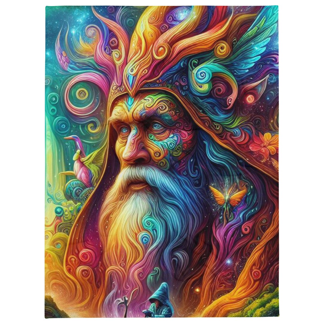 Colorful Throw / Wizard Blanket / Fathers Day Gift / Metaphysical Gift ...