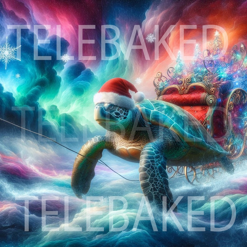 Printable Christmas Art / Digital Christmas Turtle / Svg,pdf,png,jpg ...