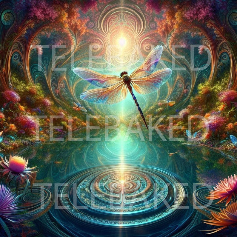 Printable Wall Art / Dragonfly Art / Digital Dragonfly Fantasy ...