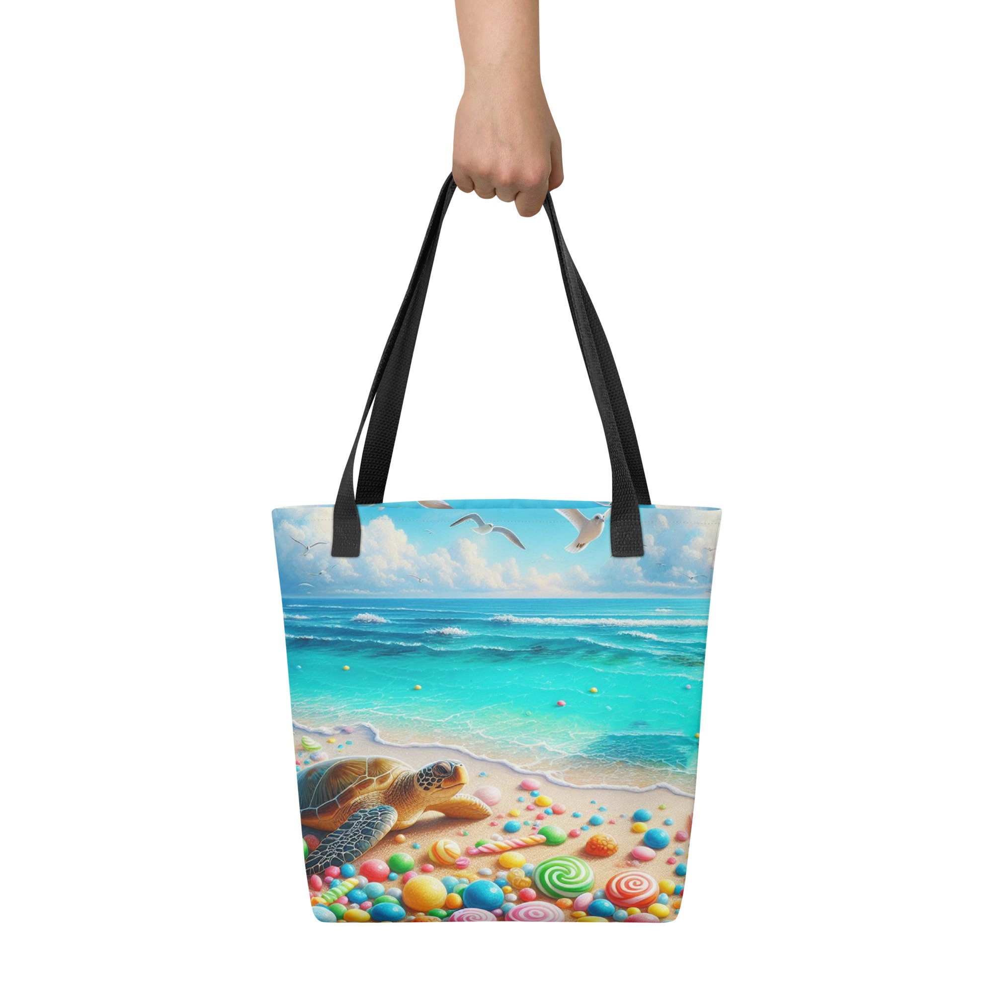 Sea Turtle Candy Tote Bag Sweet Beach - Etsy
