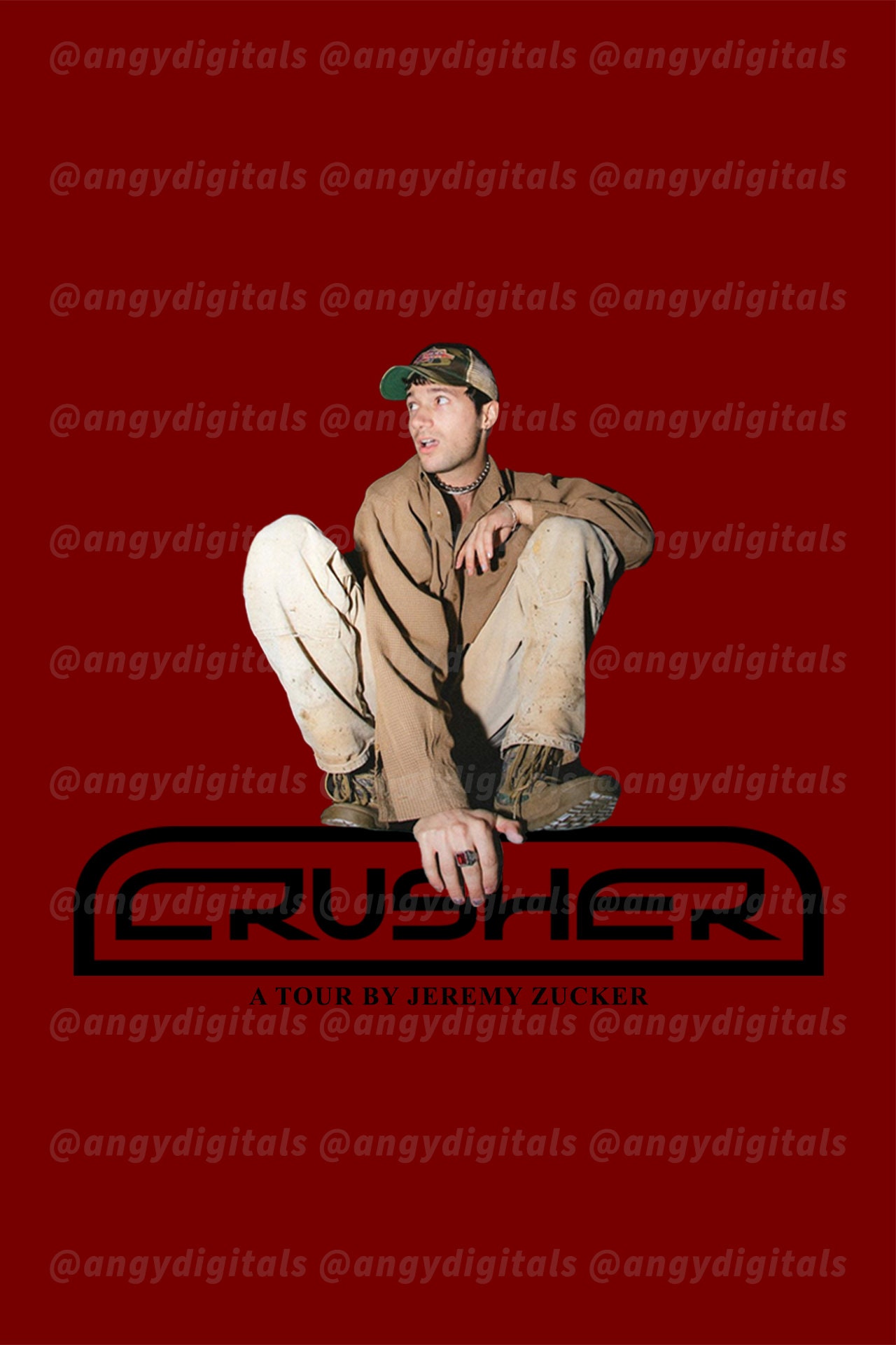 Jeremy Zucker: Crusher Logo Poster - Etsy