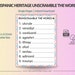 Hispanic Heritage Unscramble Worksheet | Latino History Unscramble Page ...
