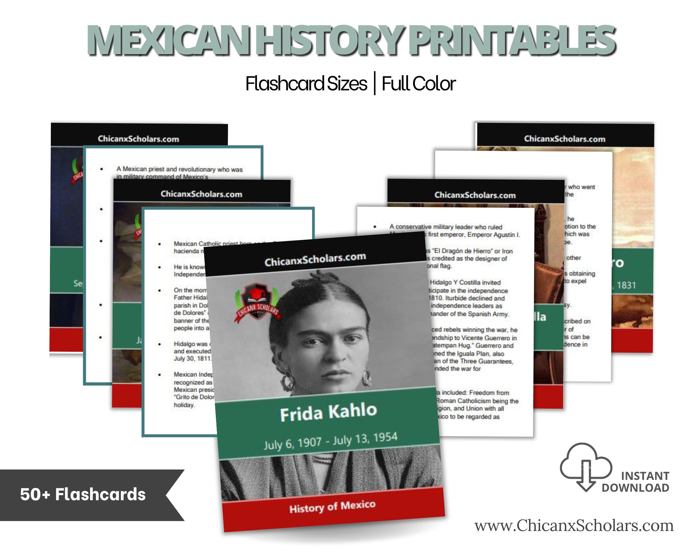 50 Mexican History Cards Quiz & Answer Key Included Hispanic Heritage ...