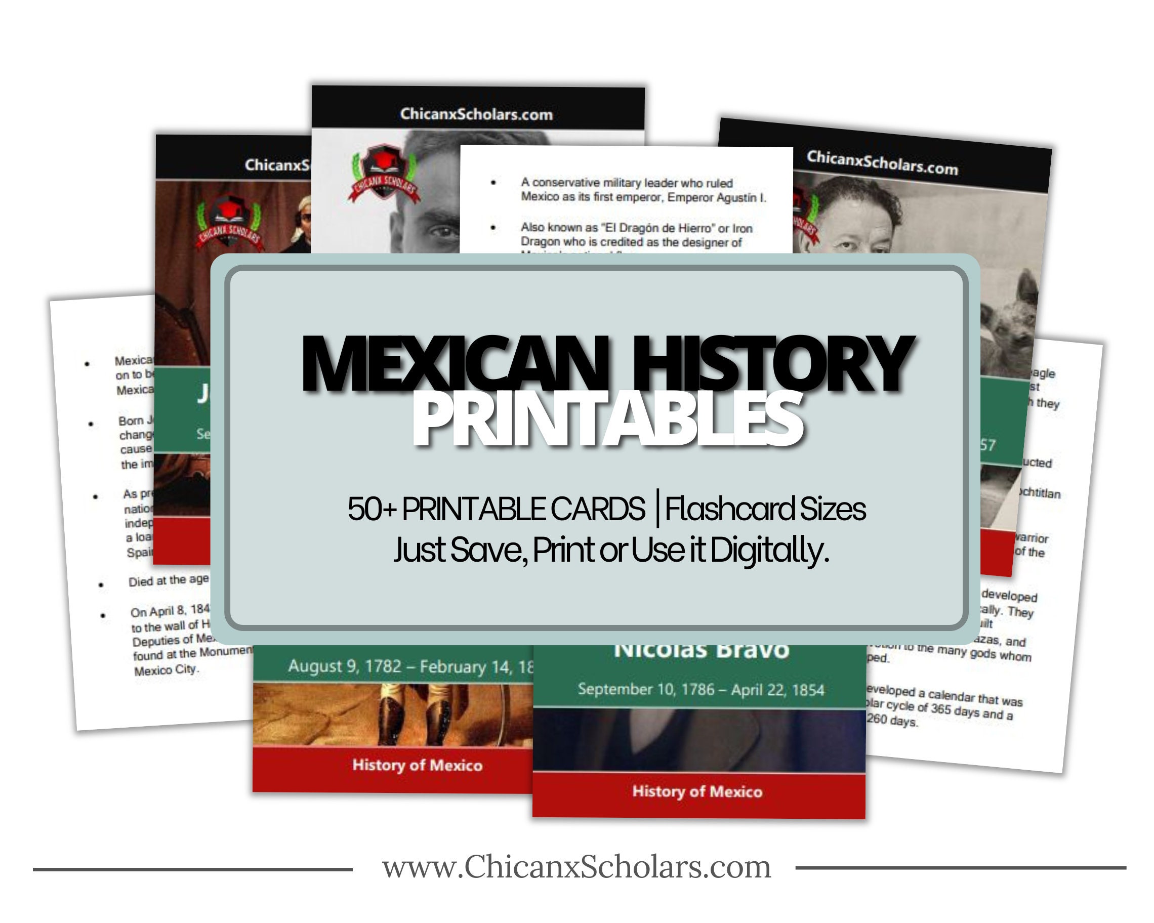 50+ Mexican History Cards | Quiz & Answer Key Included | Hispanic ...