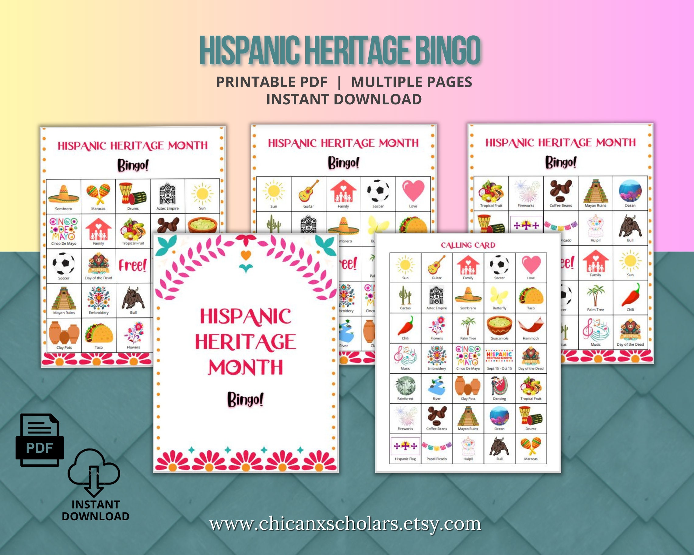 BULLETIN BOARDS, GAMES for Adults, Hispanic Heritage, Digital Loteria ...