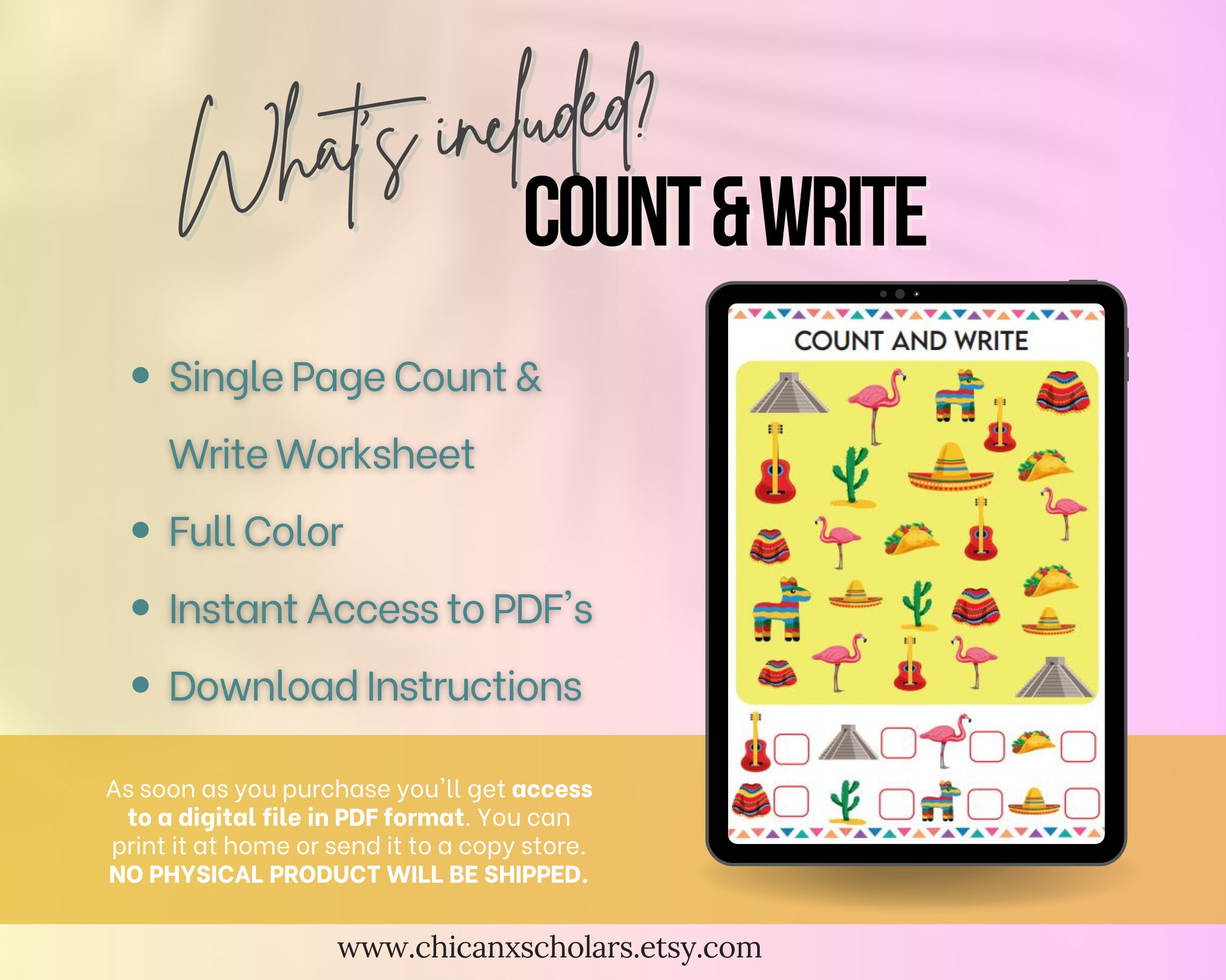 Hispanic Heritage Counting Worksheet | Latino History Counting Game ...