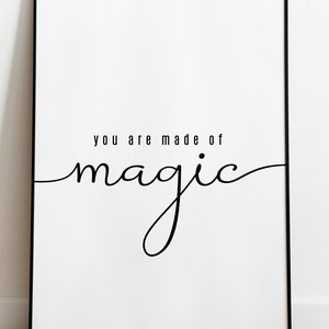 Magic, Digital Print, Quote, Digital Art, Wall Art, Decor ...