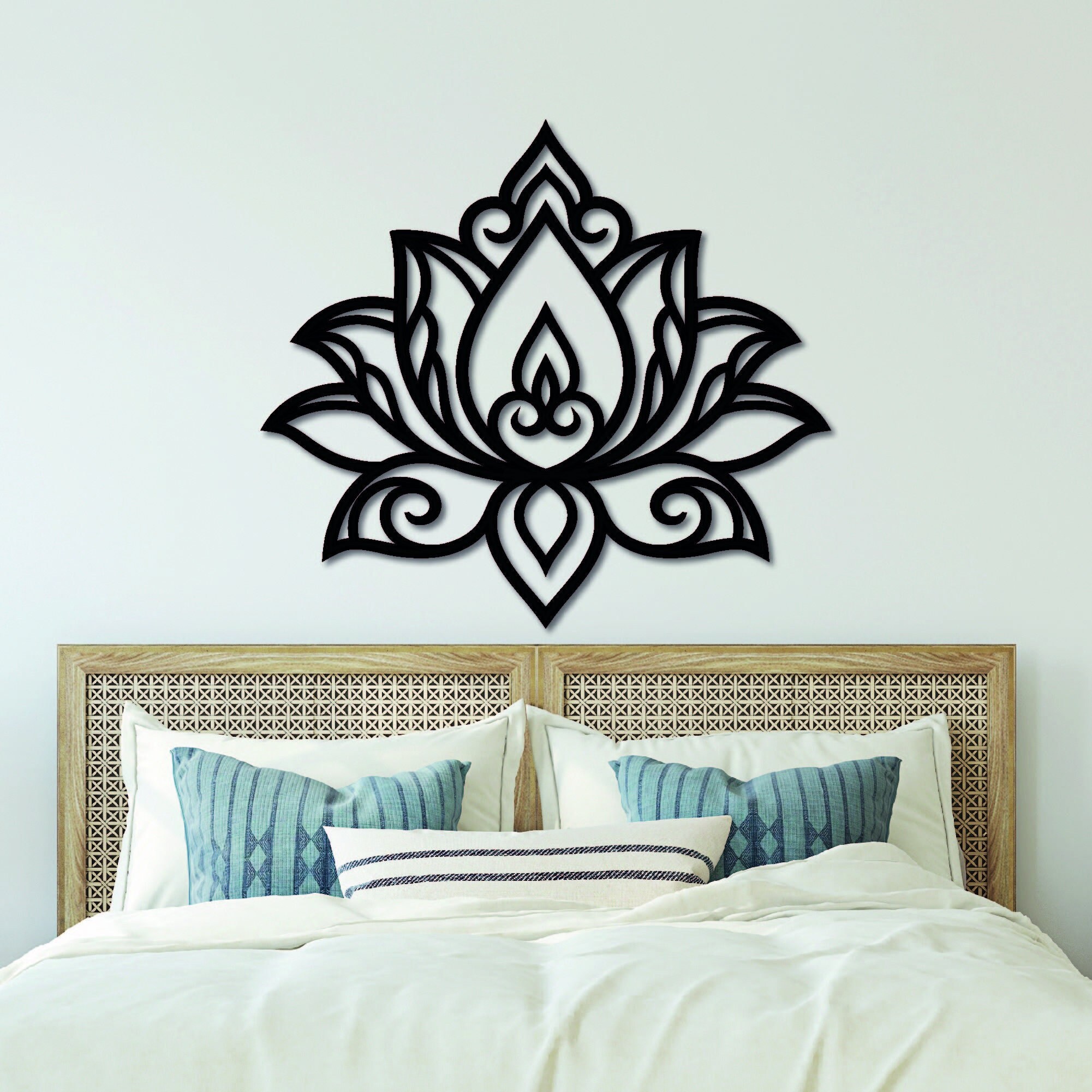 Mandala Wall Art Lotus Wall Art Lotus Flower Wall Hangings Living Room ...