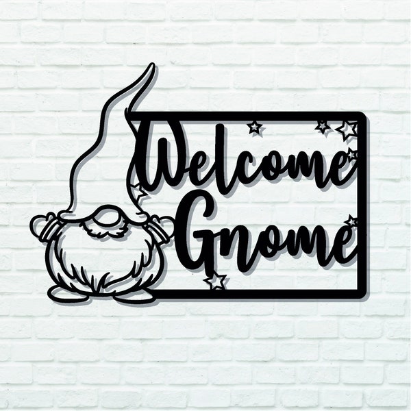 Gnome Welcome Sign - Etsy