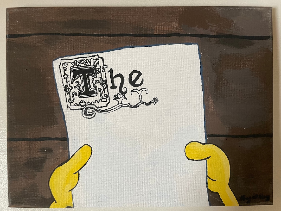 Spongebobs the Essay Spongebob Acrylic Painting - Etsy