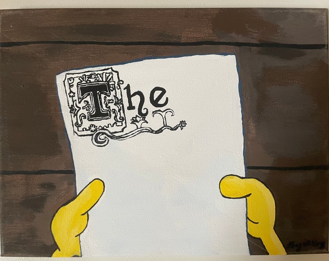 Spongebob’s “the” Essay - Spongebob Acrylic Painting - Etsy