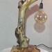 Citrus Wood Table Lamp on Olive Root Base - Etsy